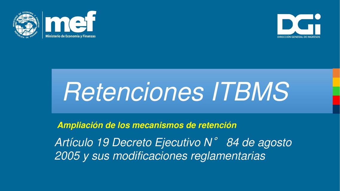 Retenciones ITBMS | MEDilove | uDocz