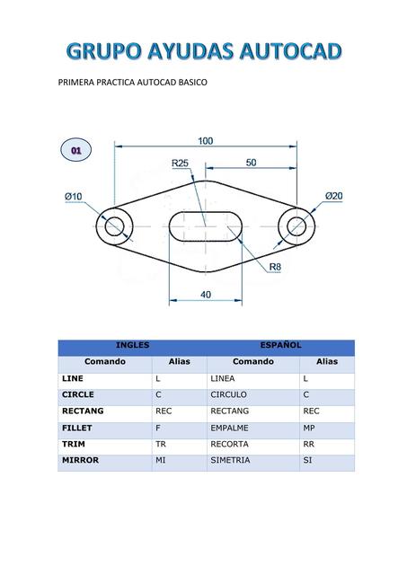 PRIMERA PRACTICA AUTOCAD BASICO COMANDOS | VIKEN RODRAM | uDocz