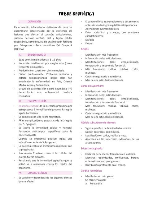 Fiebre Reumática | Ana Guadalupe Ruiz Rodriguez | uDocz