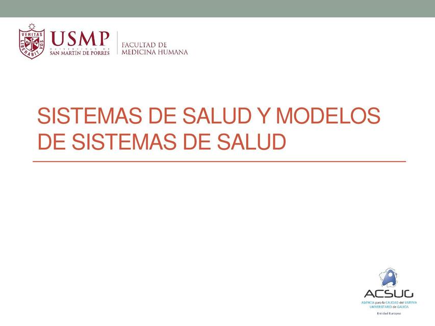 Sistemas de Salud y Modelos | Tiroxina Med 🩺 | uDocz
