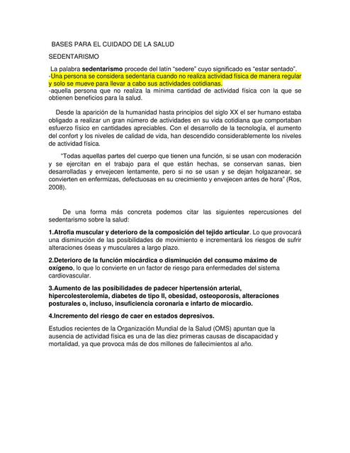 Bases para el cuidado de la salud | ESPM MEDICINA | uDocz