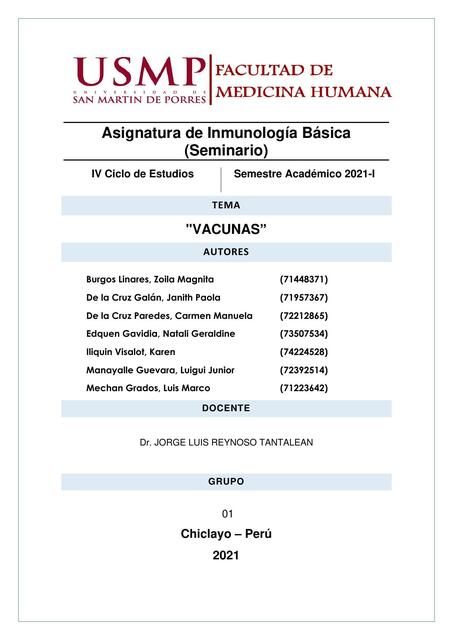 Vacunas | Tiroxina Med | uDocz