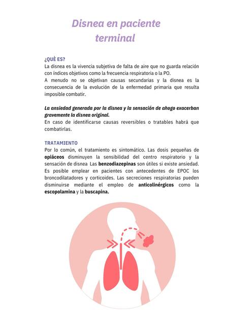 Disnea en paciente terminal | MARYURI LISBETH | uDocz