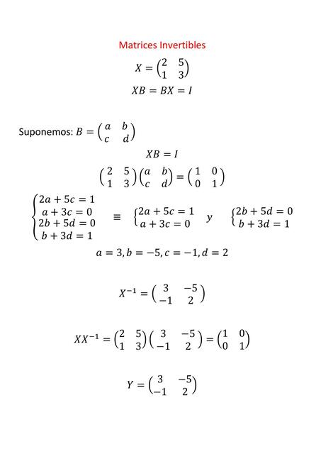 Matrices Invertibles | apuntesdeingenieria | uDocz