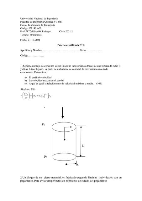 Práctica Fenómenos de Transporte | apuntesdeingenieria | uDocz