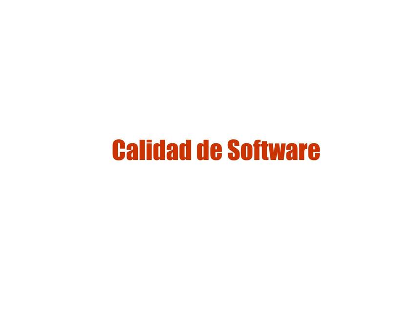 Calidad de Software | MARYURI LISBETH | uDocz