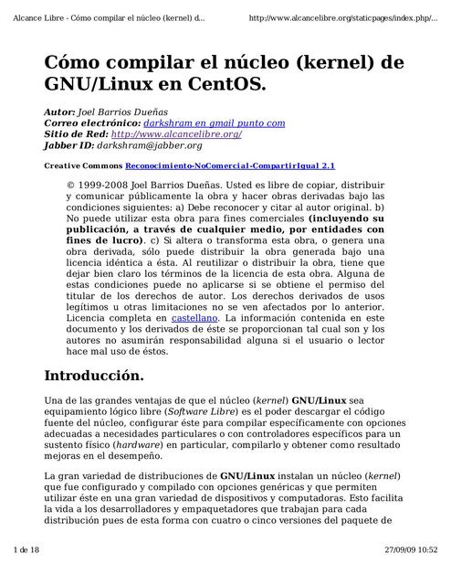 Cómo compilar el núcleo (kernel) deGNU/Linux en CentOS. | MARYURI ...