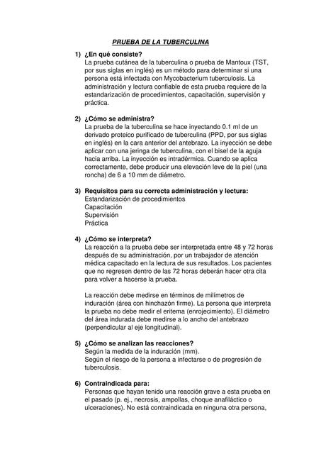 Prueba de la Tuberculina | Tiroxina Med | uDocz Prueba de la Tuberculina | Tiroxina Med | uDocz