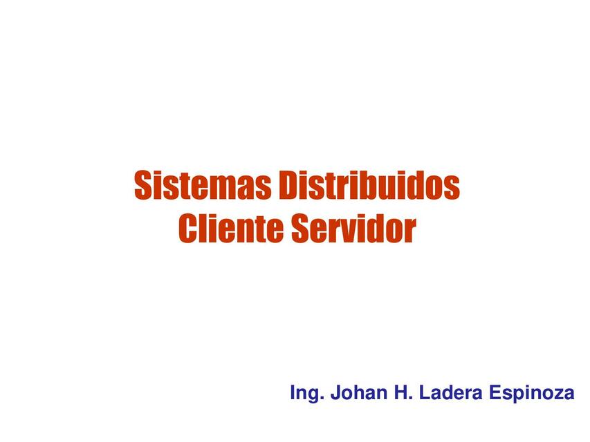 Sistemas Distribuidos Cliente Servidor | MARYURI LISBETH | uDocz