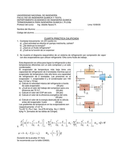 CUARTA PRÁCTICA CALIFICADA | Study Ingenieros | uDocz