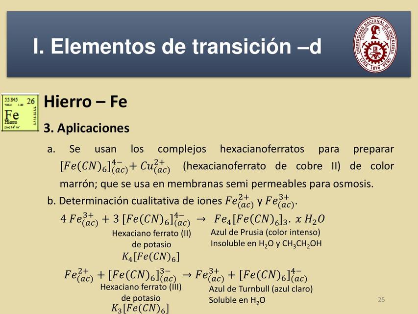 Elementos de transición | Study Ingenieros | uDocz