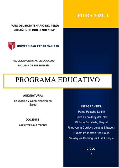 Programa educativo | MARYURI LISBETH | uDocz