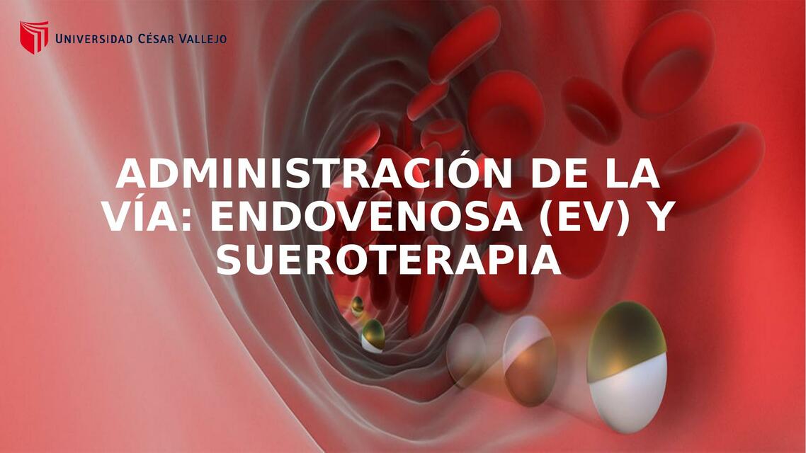 Administración de la vía: endovenosa (ev) y sueroterapia | MARYURI ...