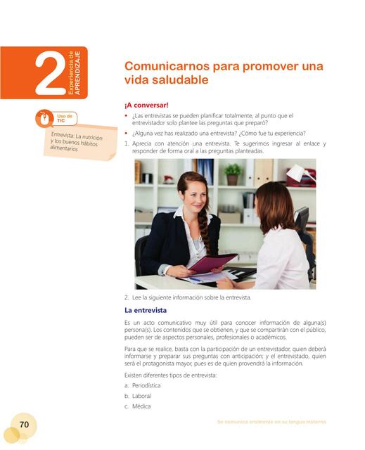 Comunicarnos para promover una vida saludable