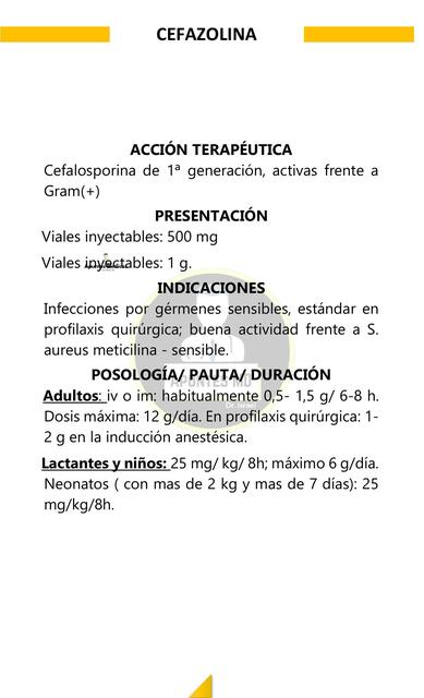 CEFAZOLINA - Farmacología | Diego Israel Tipan, MD. - Apuntes Médicos ...