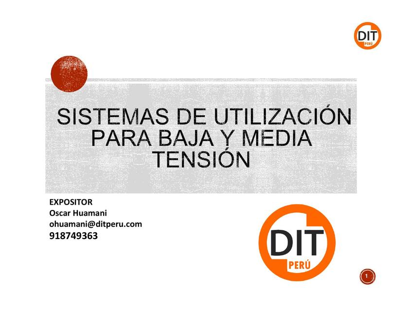 Sistemas de Utilización para Baja y Media Tensión