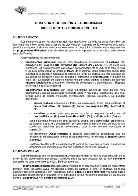Bioelementos y Biomoléculas | universitemas13 | uDocz