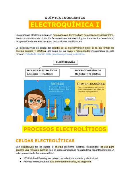 Electroquímica I | APUNTES PRE UNMSM | uDocz