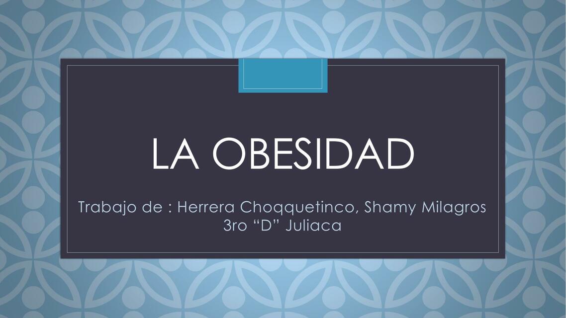 La Obesidad Milagros Herrera Ch Udocz 4156