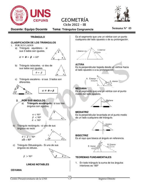 Geometría SEM 03 III | Y. Esther Montoya | uDocz