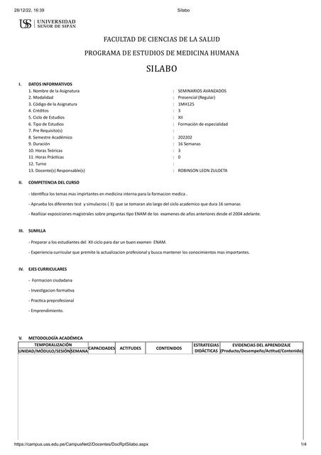 Seminarios avanzados | Susan Sanchez | uDocz