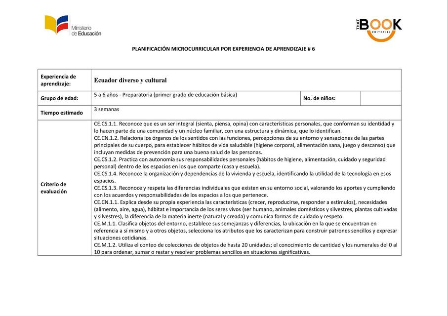 Experiencia de Aprendizaje | alfredo manobanda | uDocz