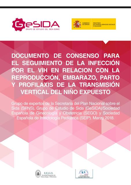 Gesida VIH embarazo | Enfermería | uDocz