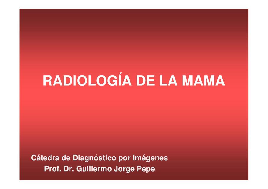 Radiología de la mama | Jeesi Crosa | uDocz