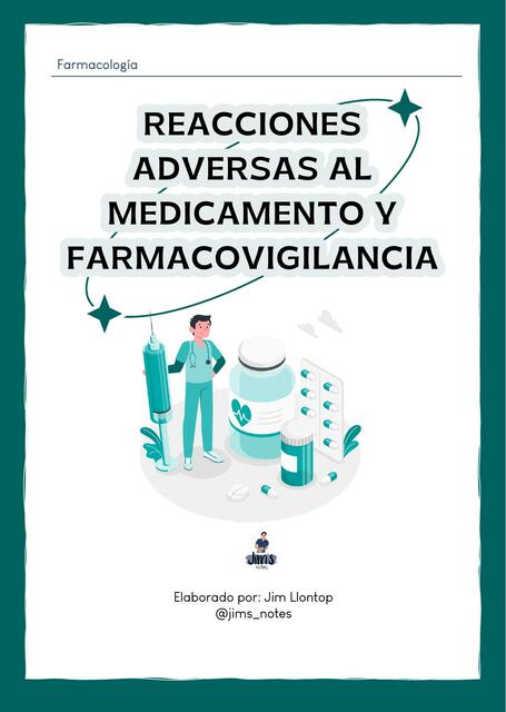 Reacciones Adversas Al Medicamento y Farmacovigila | Jim Llontop | Jims ...