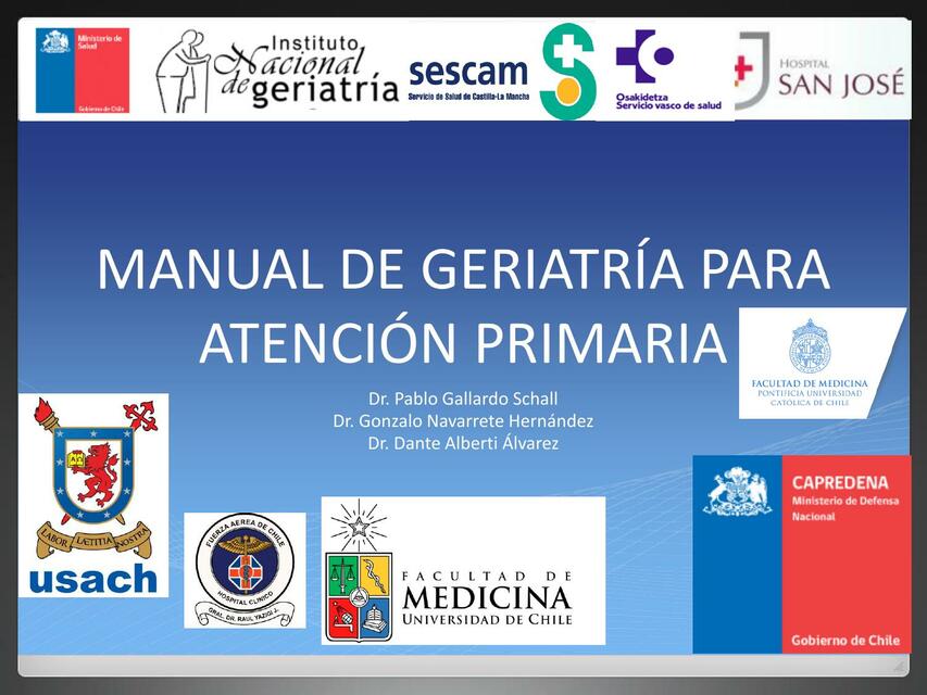 Manual De Geriatría Para Atención Primaria Enfermería Udocz