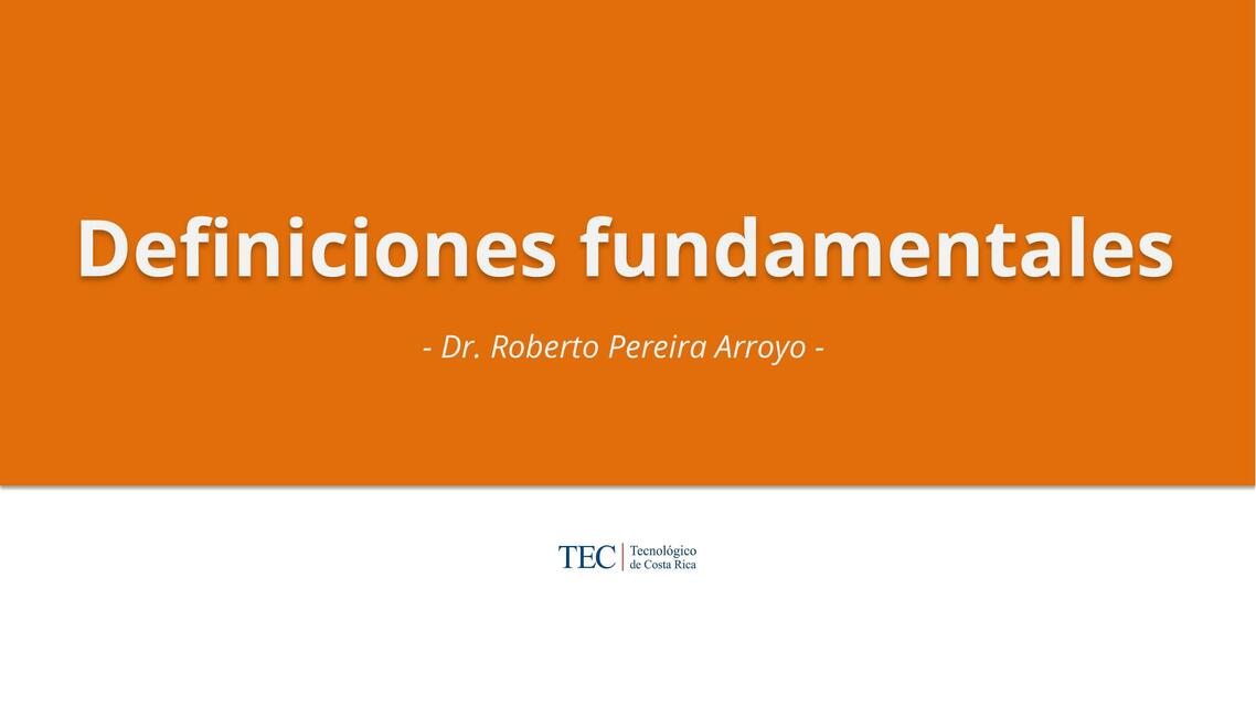 Deﬁniciones Fundamentales | CACHO GONZÁLEZ FERGIE YAMILETH | uDocz