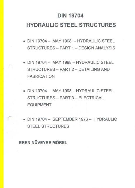 DIN hydraulic steel structures | Manuel Ernesto | uDocz