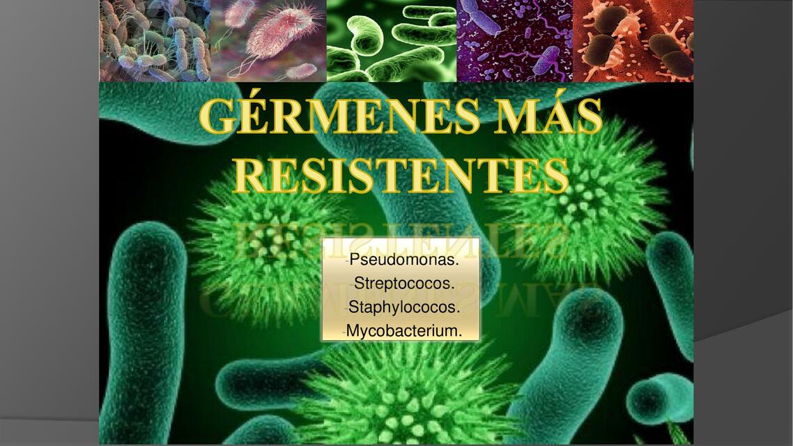 Gérmenes Más Resistentes | CIENCIAS DE LA SALUD | uDocz