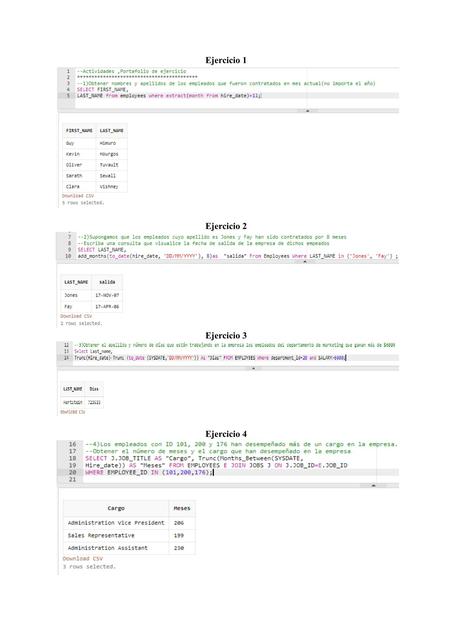 Base Oracle Ejercicios | BYRON FERNANDO SIGUENZA PAGUAY | uDocz