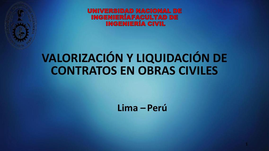 Valorización y Liquidación de Contratos de Obras Civiles | uDocz
