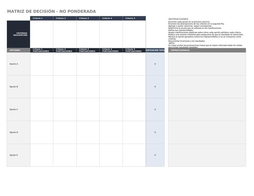 Matriz de decisión | Jose Hernández | uDocz