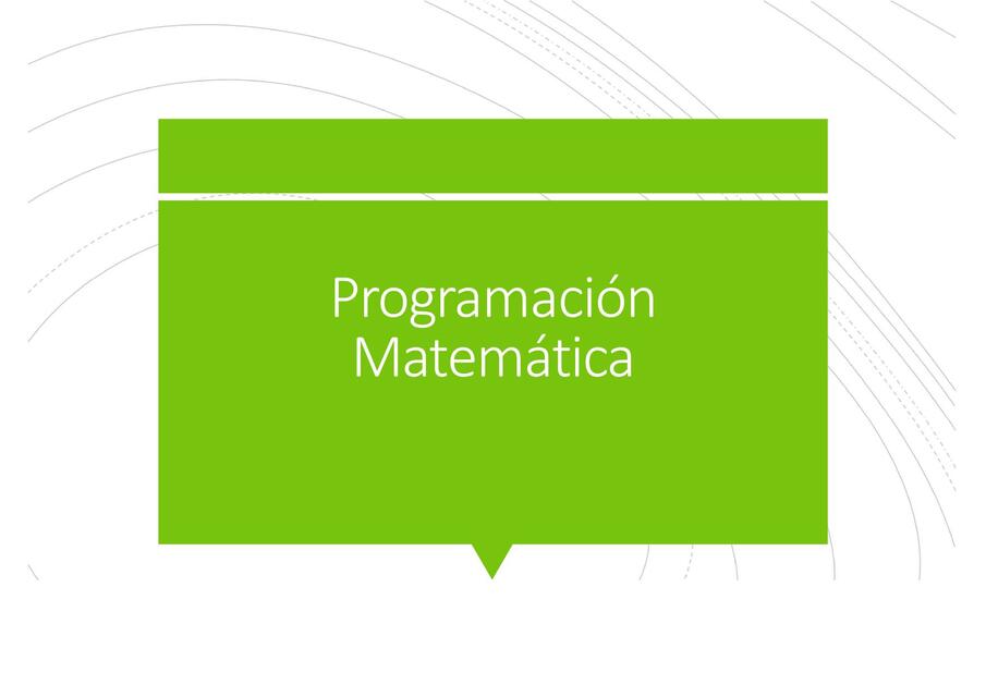 Programación Matemática | Study.aluka | uDocz