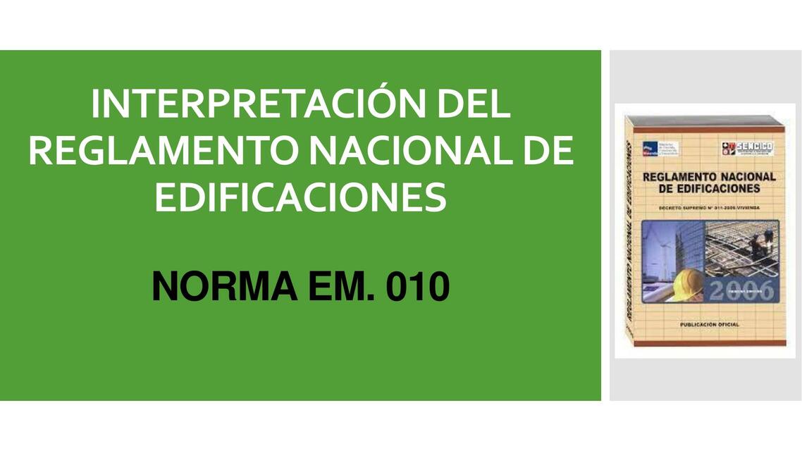 Interpretación de la Norma EM-010 | Apuntes de Ingenieria Civil | uDocz