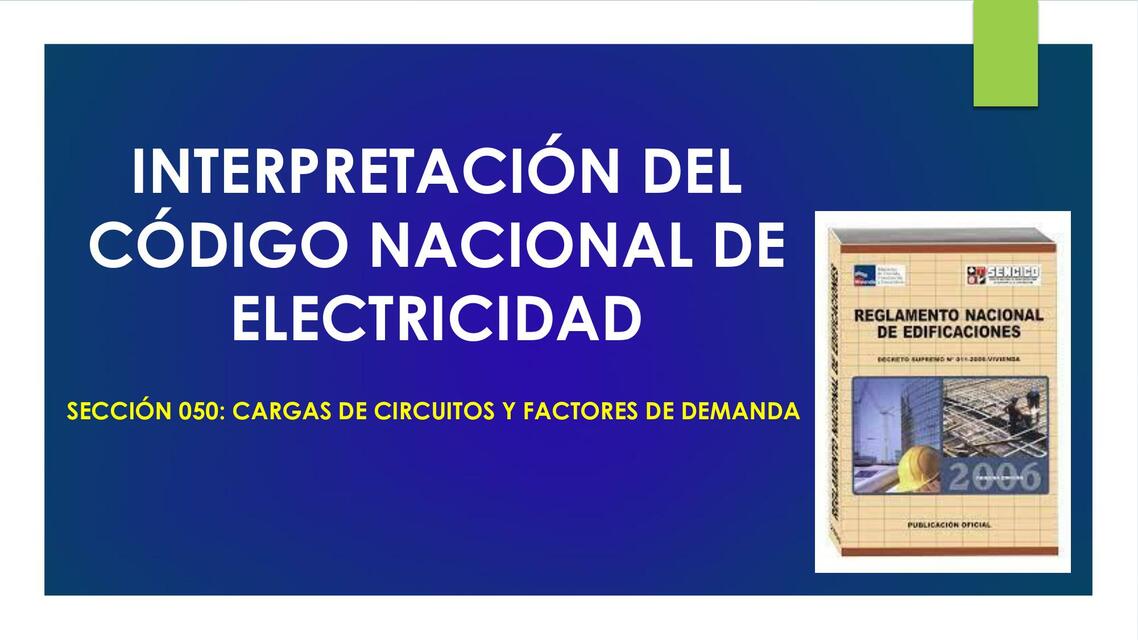 Interpretación del Codigo Nacional de Electricidad