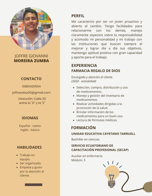 Ejemplo de CV | Joffre Moreira | uDocz