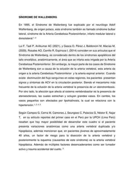 Síndrome de Wallenberg | Katherine | uDocz