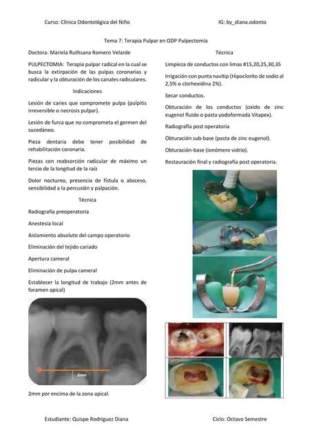 Pulpectomía | dra.dientito👩🏻‍⚕️🦷 | uDocz