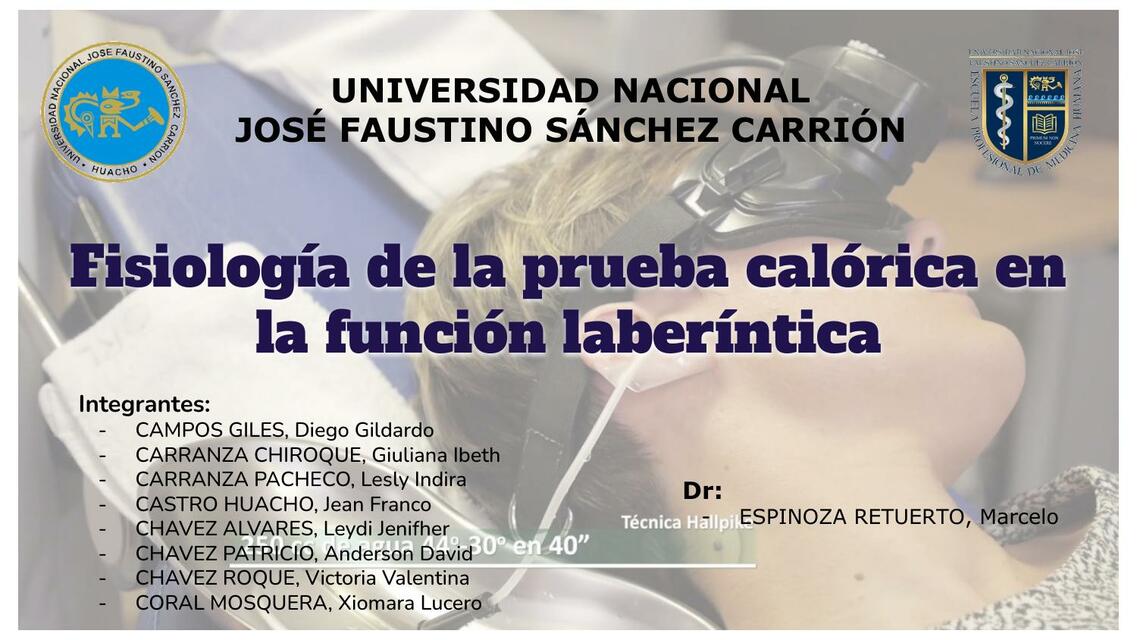 Fisiología de la prueba calórica en la función laberíntica | Anderson ...