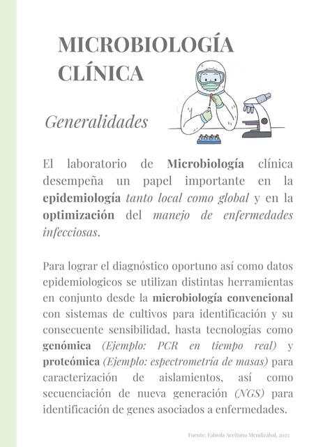 Microbiología clínica | Fabiola Aceituno Mendizábal | uDocz