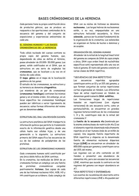 Bases Cromosómicas de la Herencia | Araceli Sanchez | uDocz