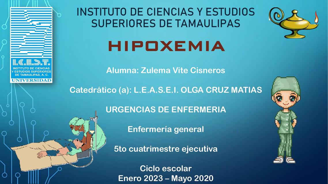 Flashcards de Hipoxemia | Por Zulema Vite Cisneros | uDocz