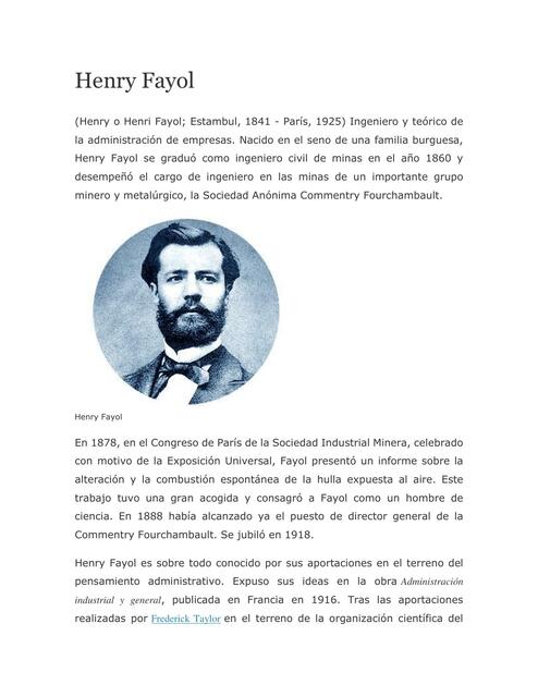Henry Fayol | librito financiero | uDocz