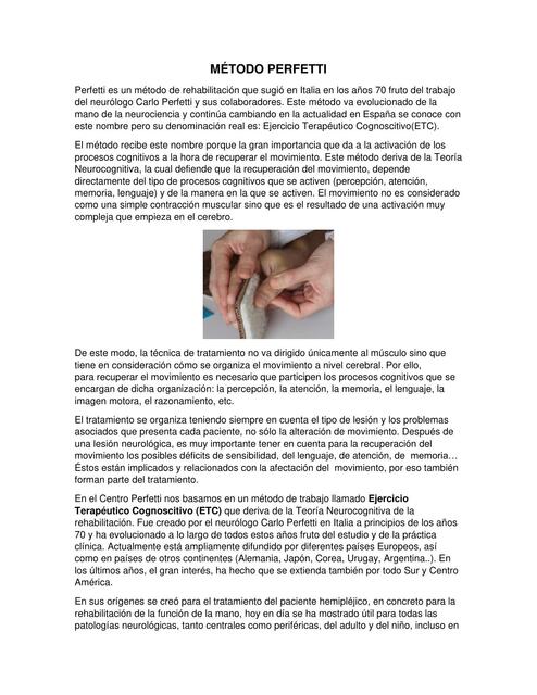 Resúmenes de Método Perfetti | Descarga apuntes de Método Perfetti