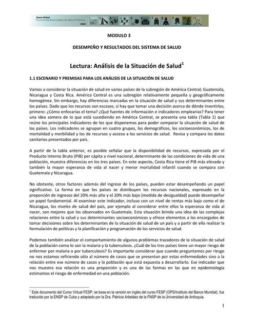 Análisis de la situación de la salud | José Manuel Sicay Cuj | uDocz