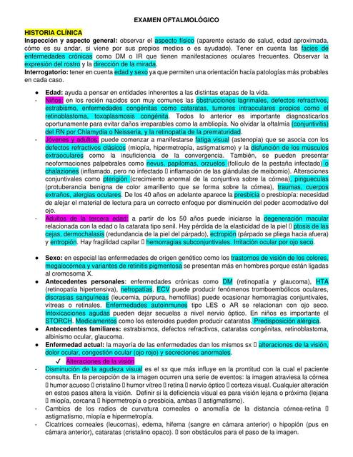 Examen Oftalmológico | Lina Salgado | uDocz
